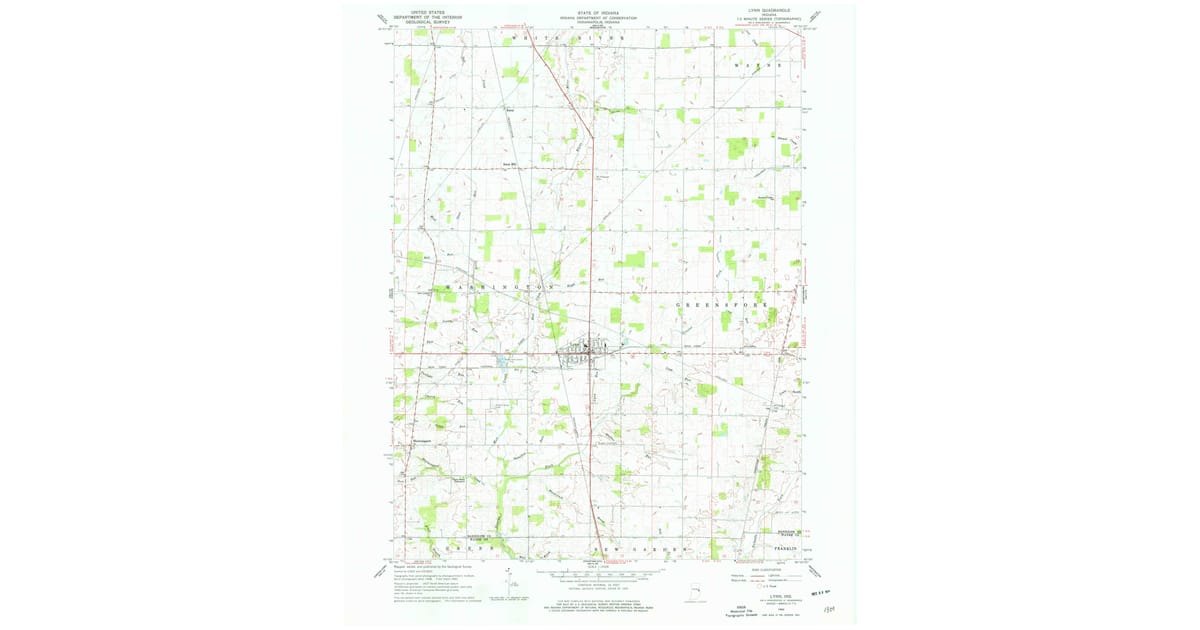1960 Map of Lynn, IN — High-Res | Pastmaps