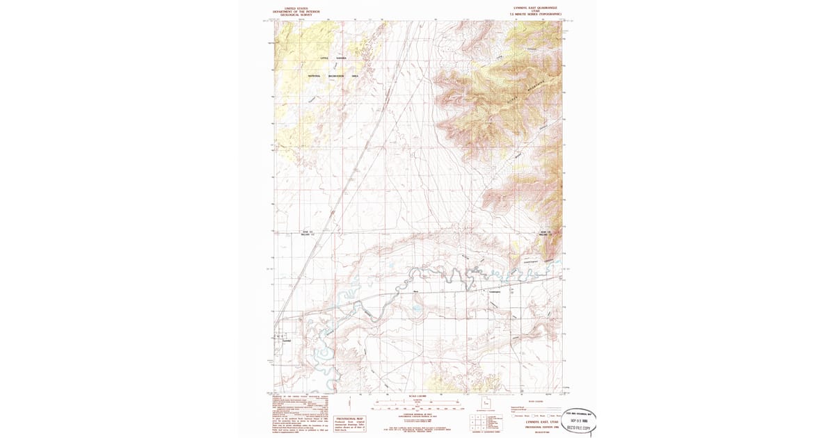 1986 Map of Lynndyl East, Juab County, UT — High-Res | Pastmaps