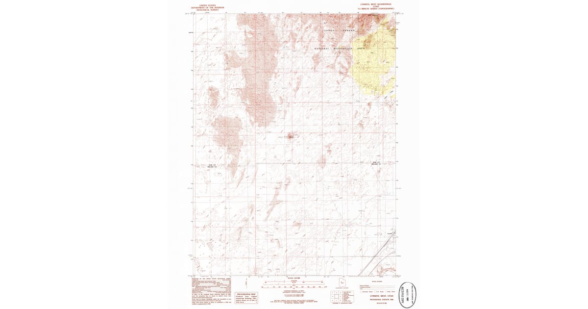 1986 Map of Lynndyl West, Juab County, UT — High-Res | Pastmaps