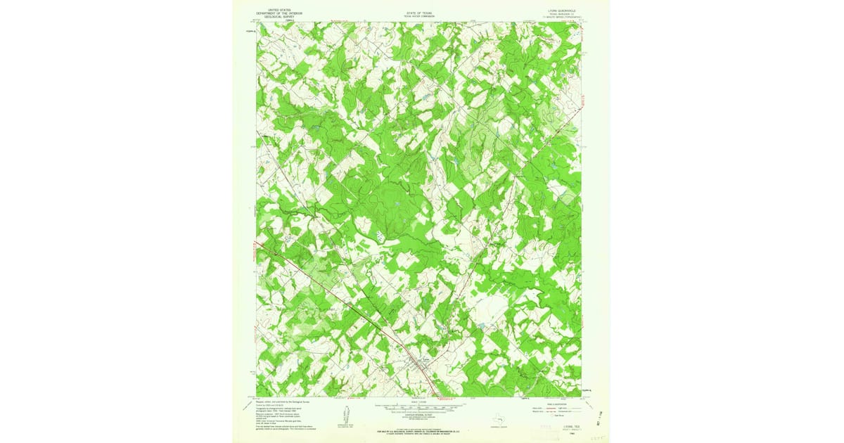 1960 Map of Lyons, TX — High-Res | Pastmaps