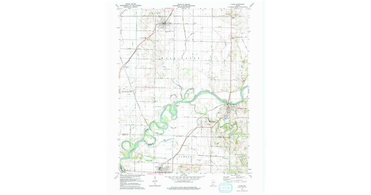 1978 Map of Lyons, IN — High-Res | Pastmaps
