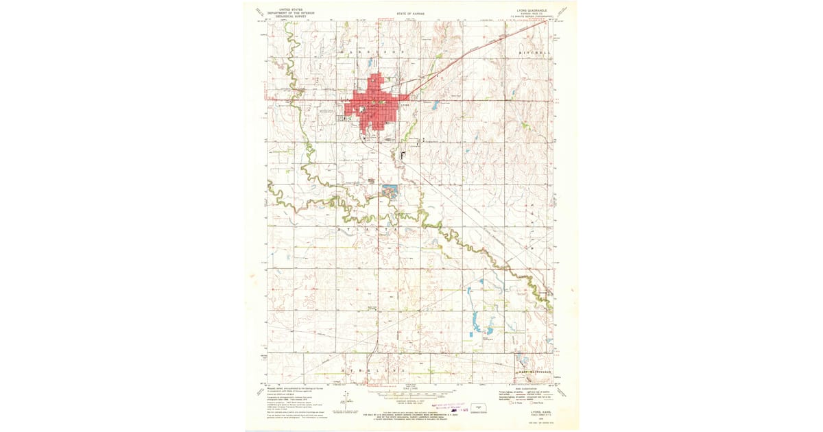 1970s Maps of Rice County, KS | Pastmaps