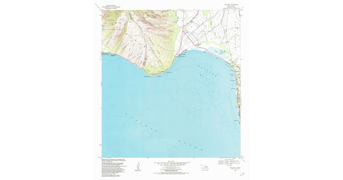 1983 Map of Maalaea, HI — High-Res | Pastmaps
