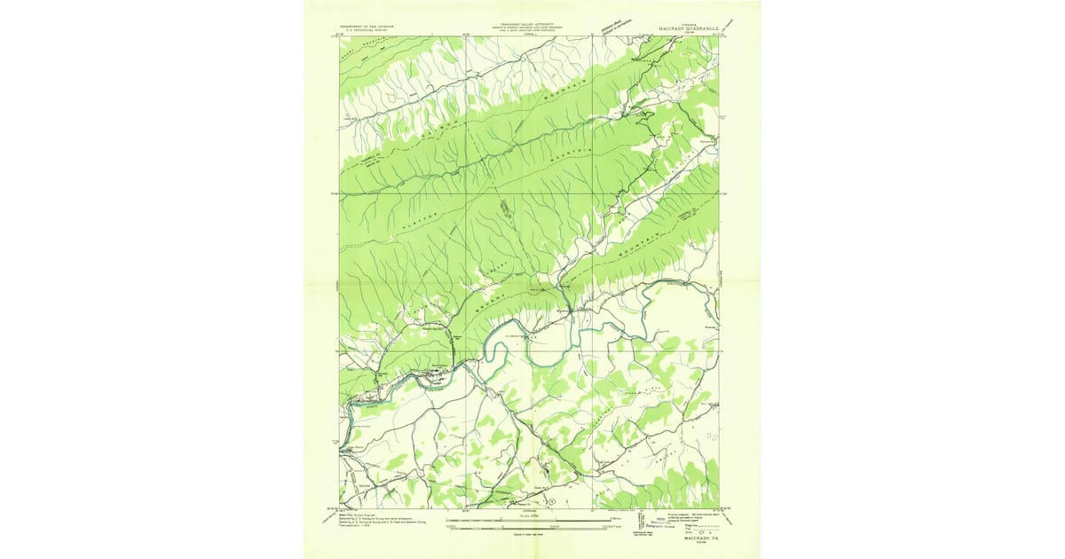 1935 Map of Maccrady, Smyth County, VA — High-Res | Pastmaps