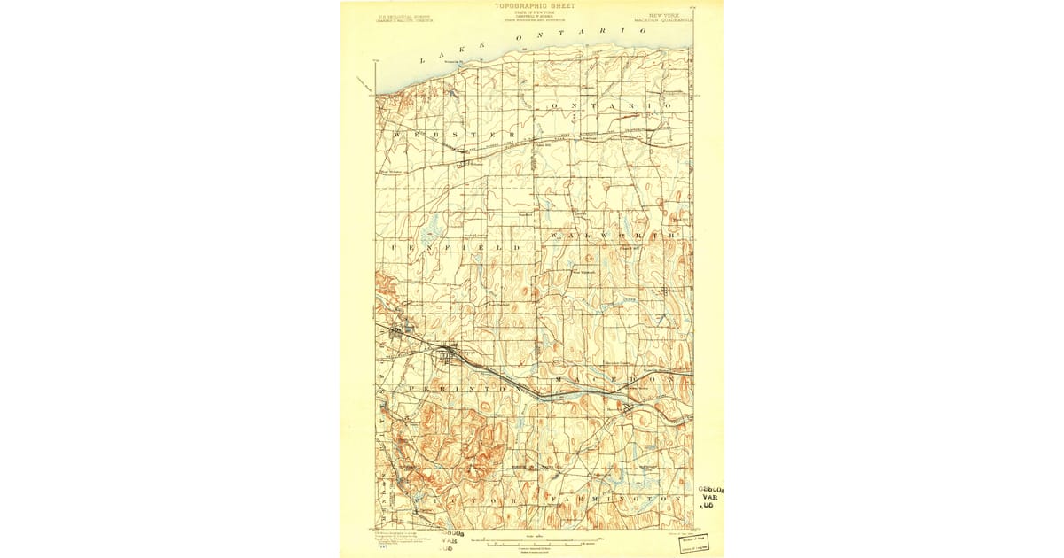 Old Maps of Gananda, NY for Hiking & Exploration | Pastmaps