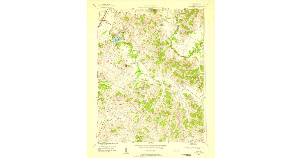 1953 Map of Maceo, KY — High-Res | Pastmaps