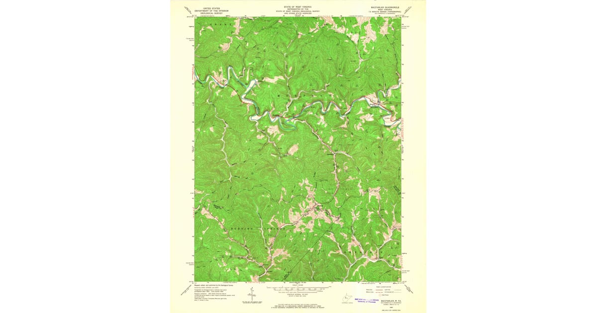 1964 Map of Macfarlan, Ritchie County, WV — High-Res | Pastmaps