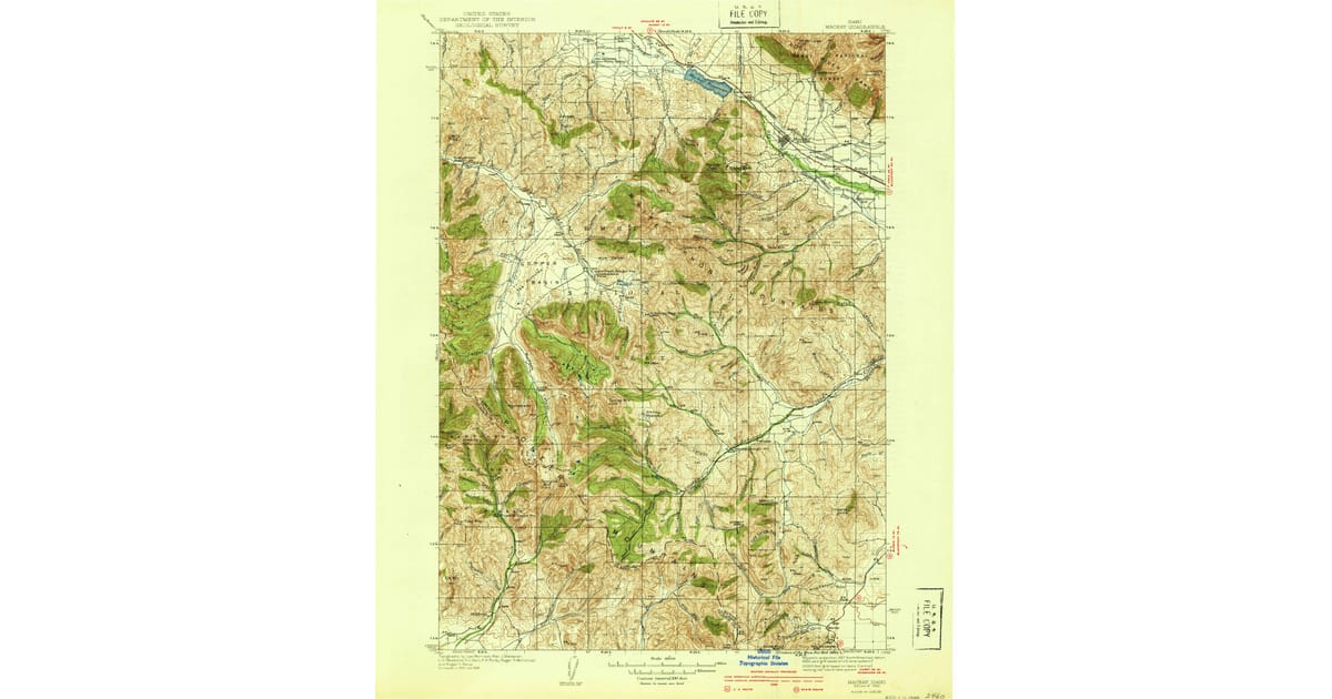 1940 Map of Mackay, ID — High-Res | Pastmaps