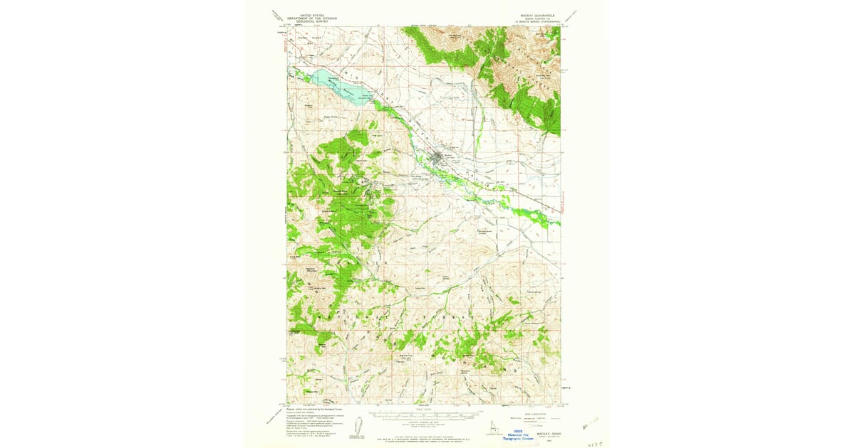 1960 Map of Mackay, ID — High-Res | Pastmaps