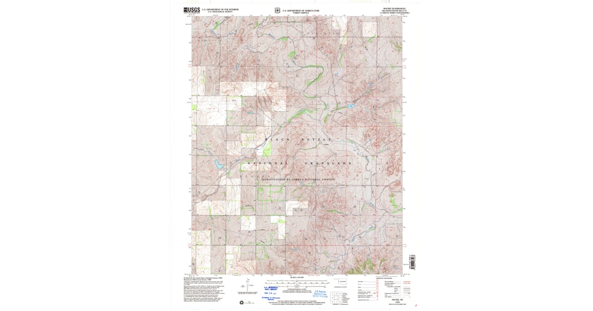 1998 Map of Mackie, Roger Mills County, OK — High-Res | Pastmaps