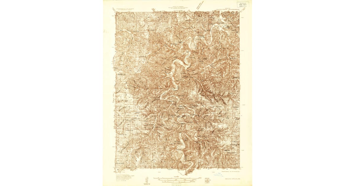 Old Maps of Roach, MO for Metal Detecting | Pastmaps