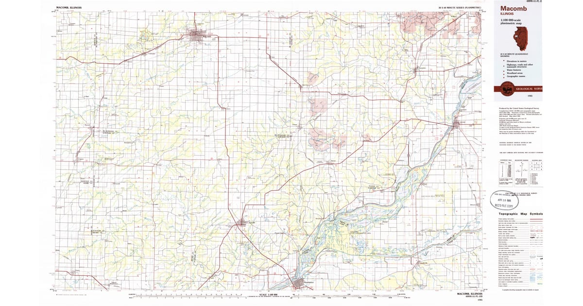 1985 Map of Macomb, IL — High-Res | Pastmaps