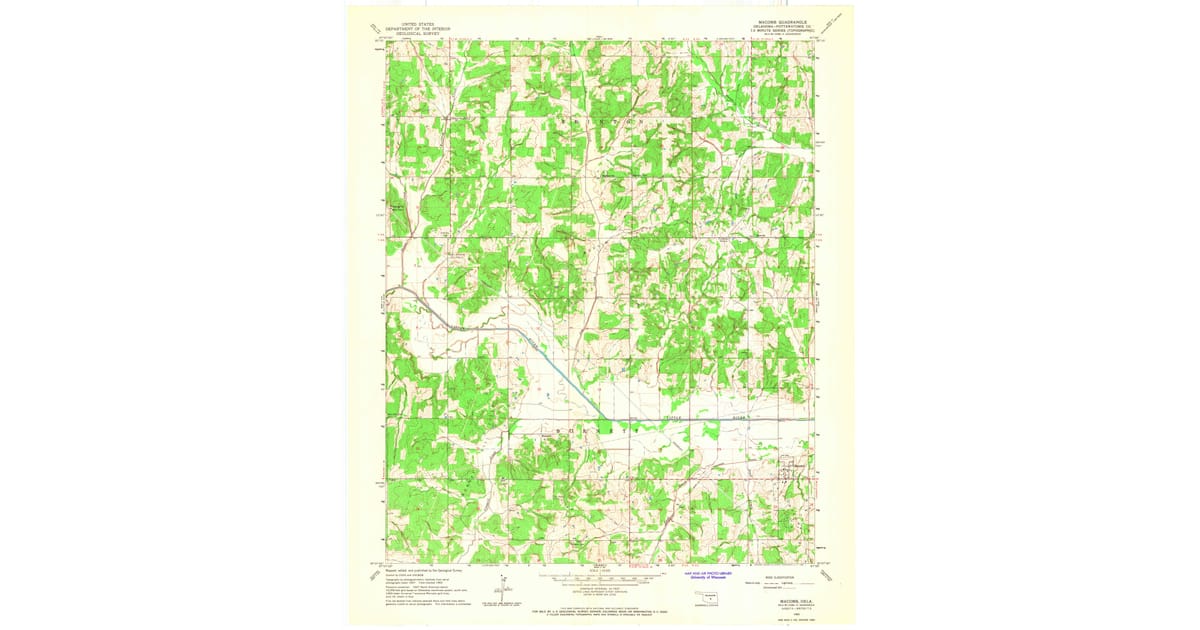 1965 Map of Macomb, OK — High-Res | Pastmaps