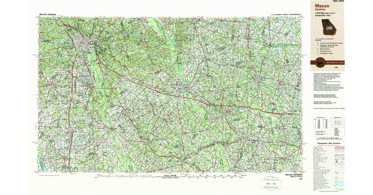 1980s Maps of Warner Robins, GA | Pastmaps