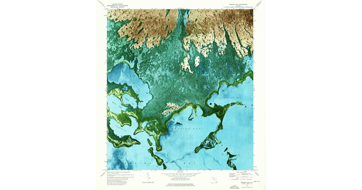 1972 Map of Madeira Bay, Miami-Dade County, FL — High-Res | Pastmaps