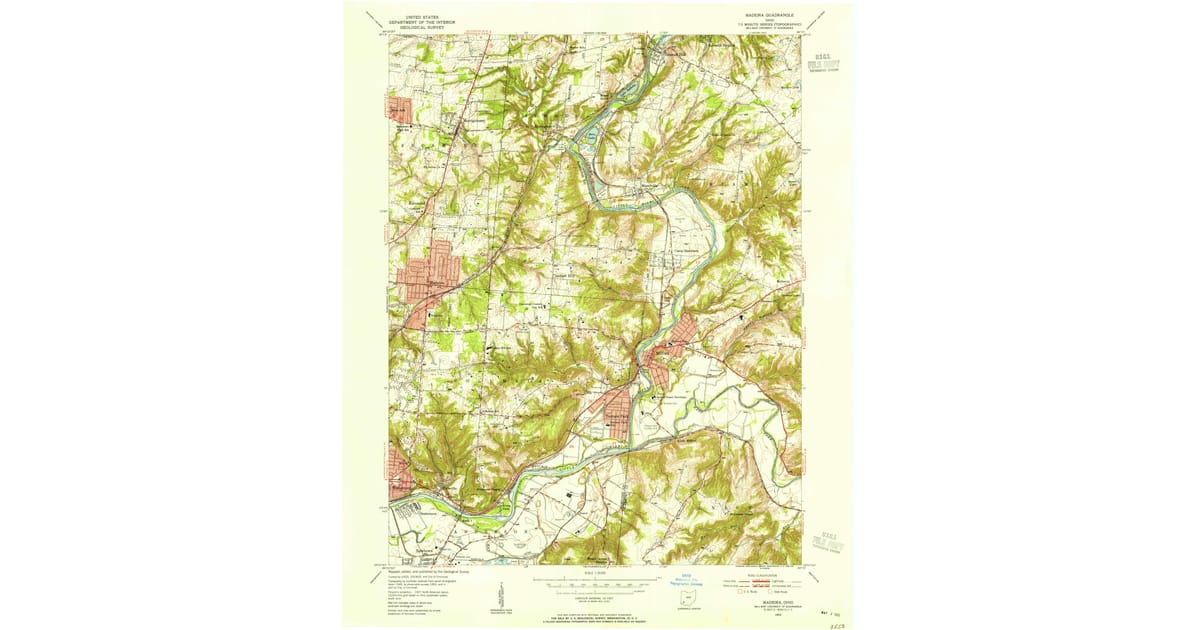 1953 Map of Madeira, OH — High-Res | Pastmaps