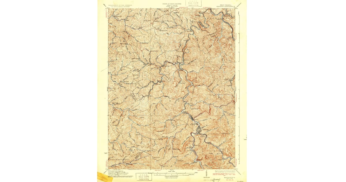 1931 Map of Madison, WV — High-Res | Pastmaps