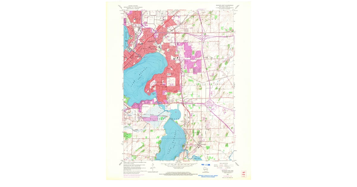 1959 Map of Madison East, Dane County, WI — High-Res | Pastmaps