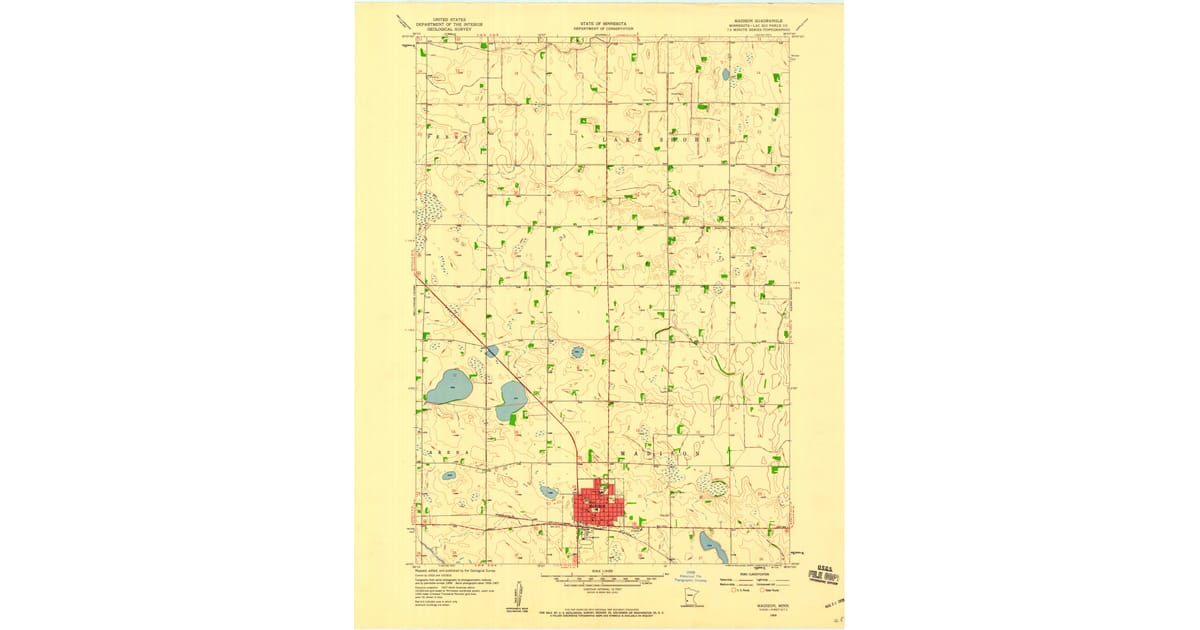 1958 Map of Madison, MN — High-Res | Pastmaps
