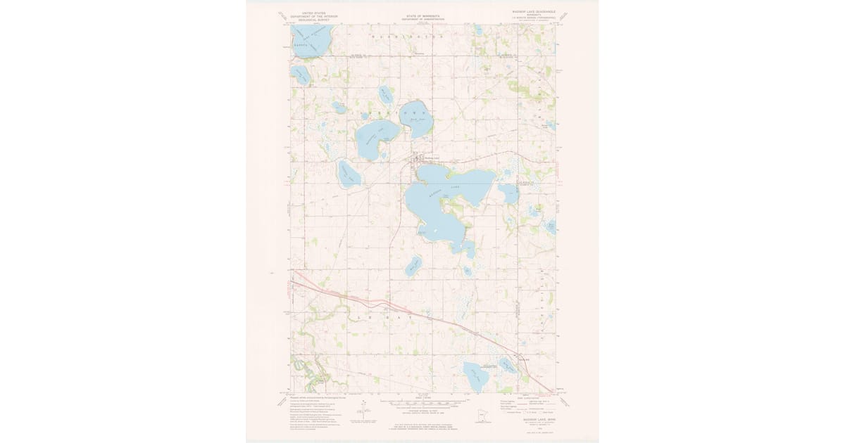 1974 Map of Madison Lake, MN — High-Res | Pastmaps