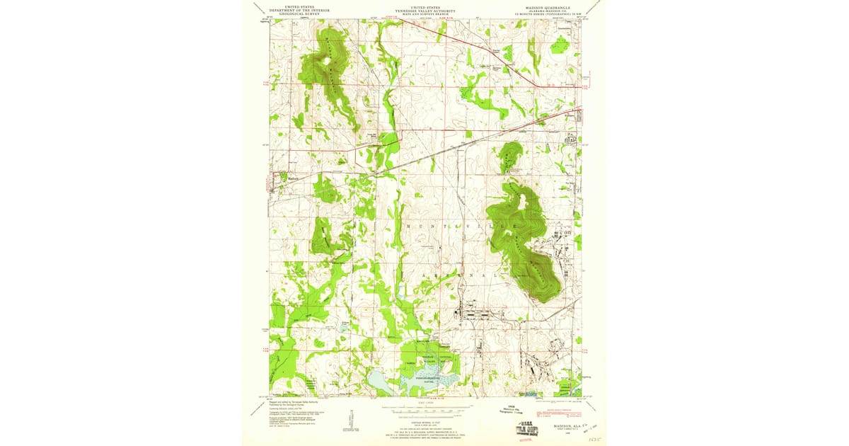 1948 Map of Madison, AL — High-Res | Pastmaps