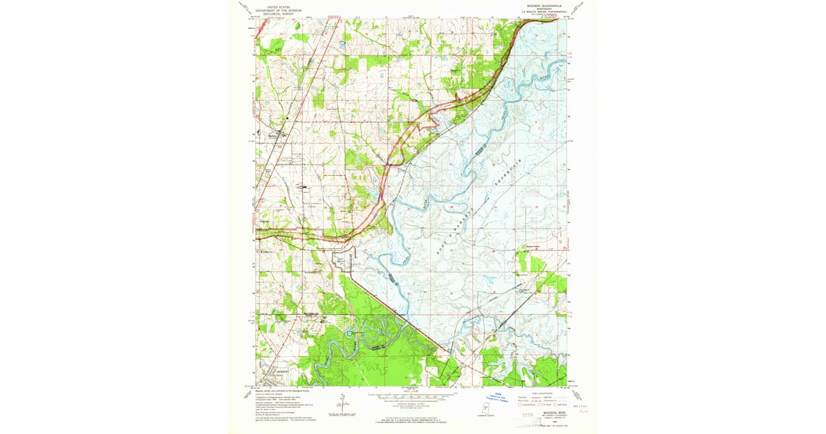 1963 Map of Madison, MS — High-Res | Pastmaps