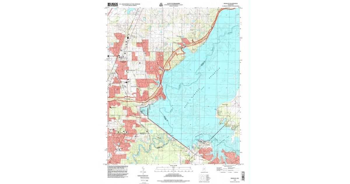 1998 Map of Madison, MS — High-Res | Pastmaps