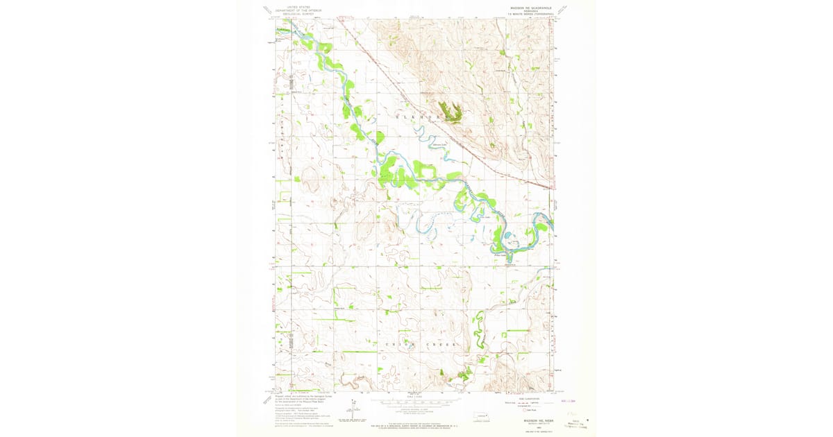 1963 Map of Madison NE, Stanton County, NE — High-Res | Pastmaps