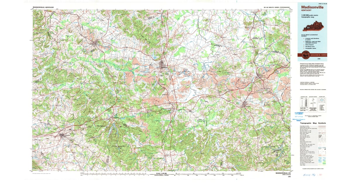 1980s Maps of Webster County, KY | Pastmaps