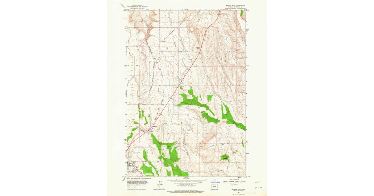 1963 Map of Madras East, Jefferson County, OR — High-Res | Pastmaps