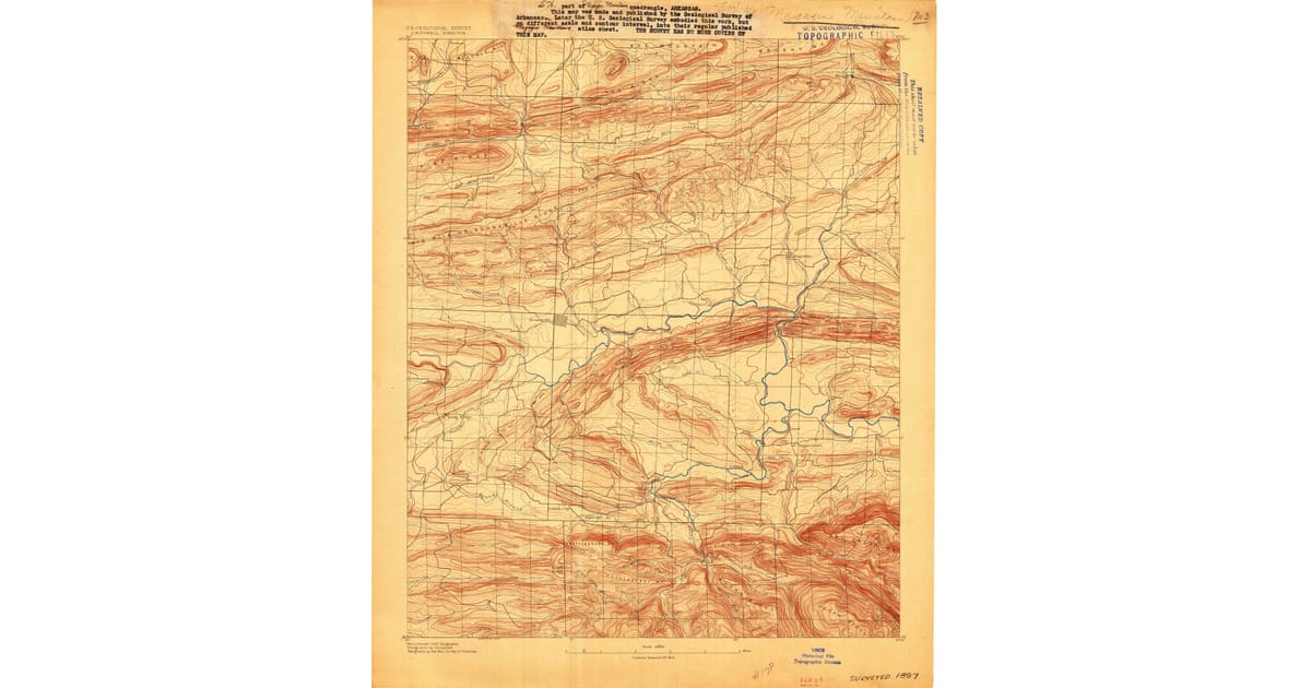Old Maps of Booneville, AR for Hiking & Exploration | Pastmaps