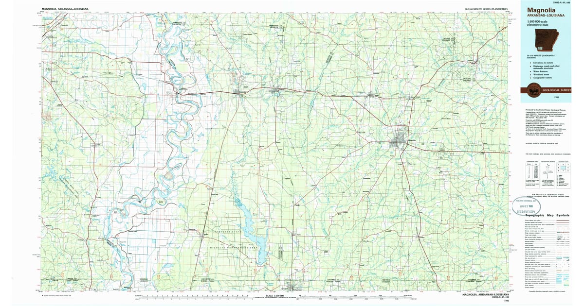 1980s Maps of Doddridge, AR | Pastmaps