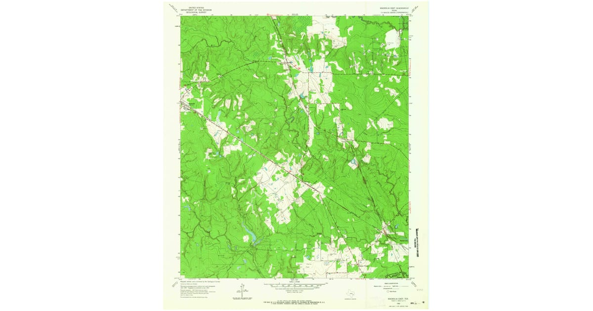1962 Map of Magnolia East, Montgomery County, TX — High-Res | Pastmaps