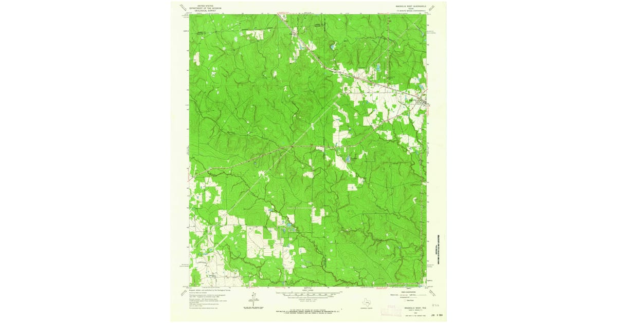 1962 Map of Magnolia West, Waller County, TX — High-Res | Pastmaps