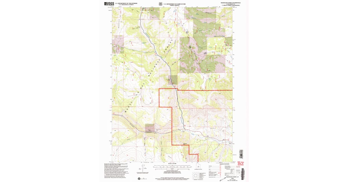 2001 Map of Mahogany Point, Emery County, UT — High-Res | Pastmaps