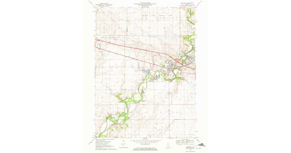 1970 Map of Mahomet, IL — High-Res | Pastmaps