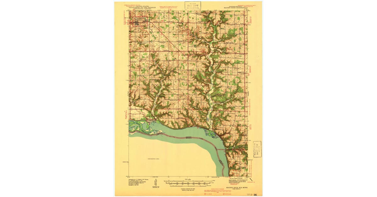 1940s Maps of Maiden Rock, WI | Pastmaps