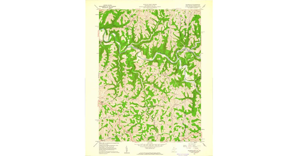 1959 Map of Majorsville, Marshall County, WV — High-Res | Pastmaps