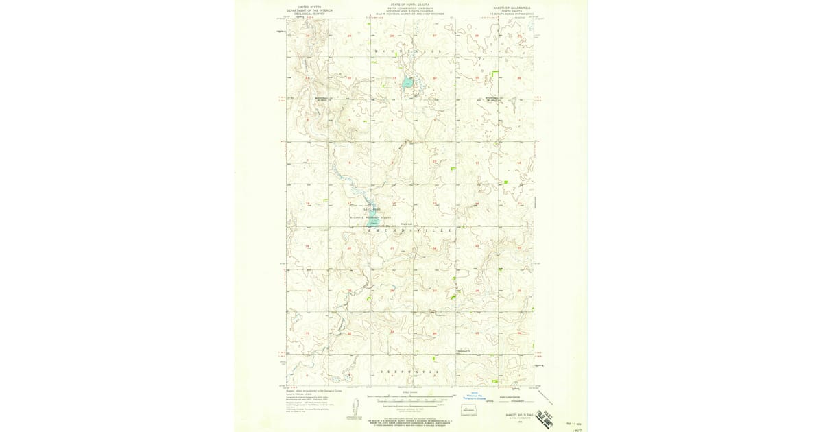 1956 Map of Makoti SW, McLean County, ND — High-Res | Pastmaps