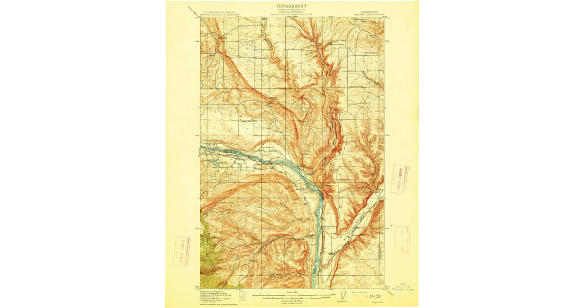 1914 Map of Malaga, Douglas County, WA — High-Res | Pastmaps