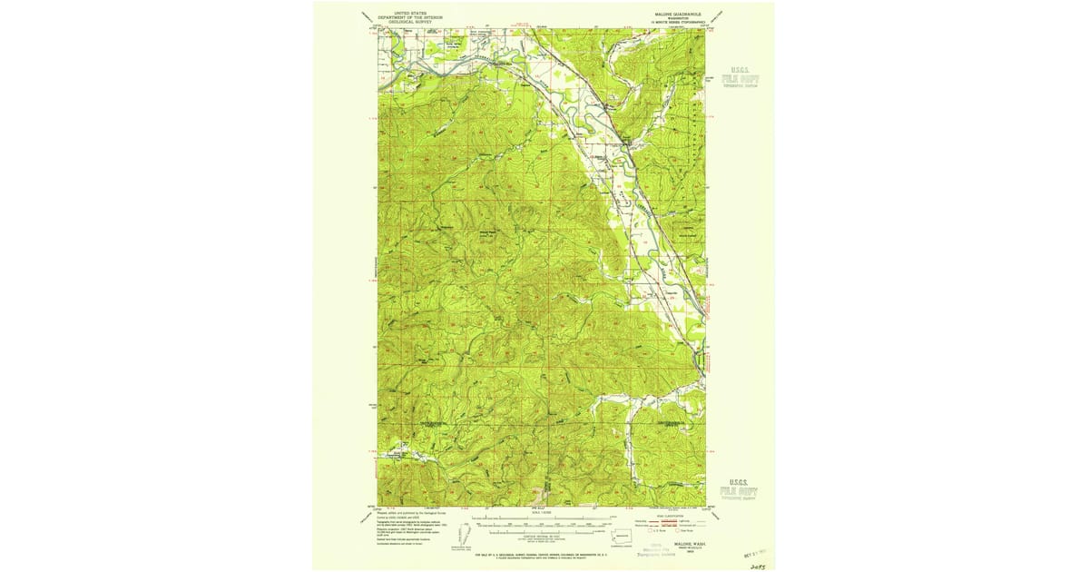 1953 Map of Malone, WA — High-Res | Pastmaps
