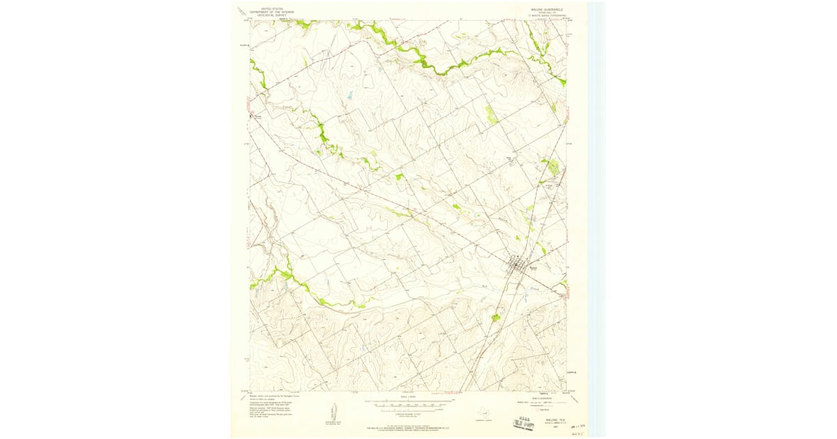 1957 Map of Malone, TX — High-Res | Pastmaps