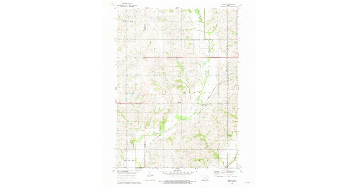 1981 Map of Maloy, IA — High-Res | Pastmaps