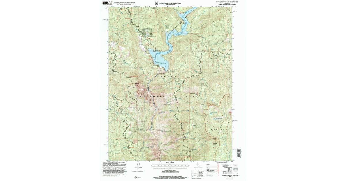 2004 Map of Mammoth Pool Dam, Madera County, CA — High-Res | Pastmaps