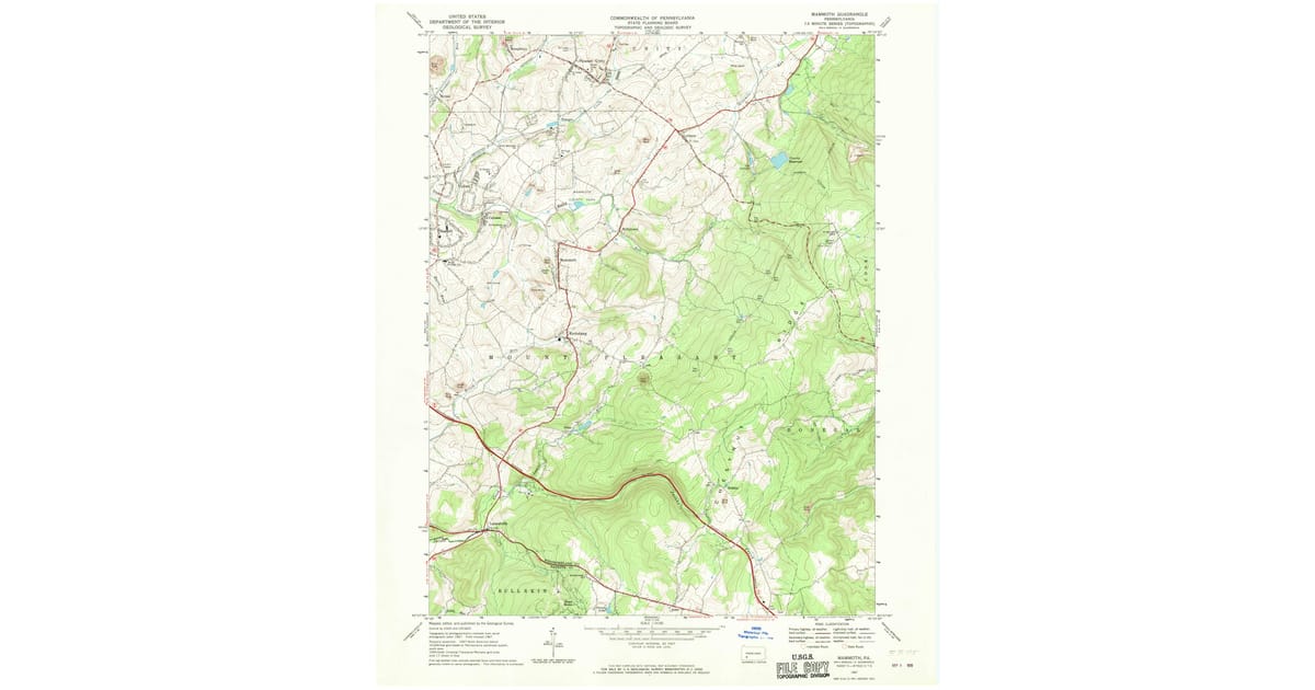 1967 Map of Mammoth, PA — High-Res | Pastmaps