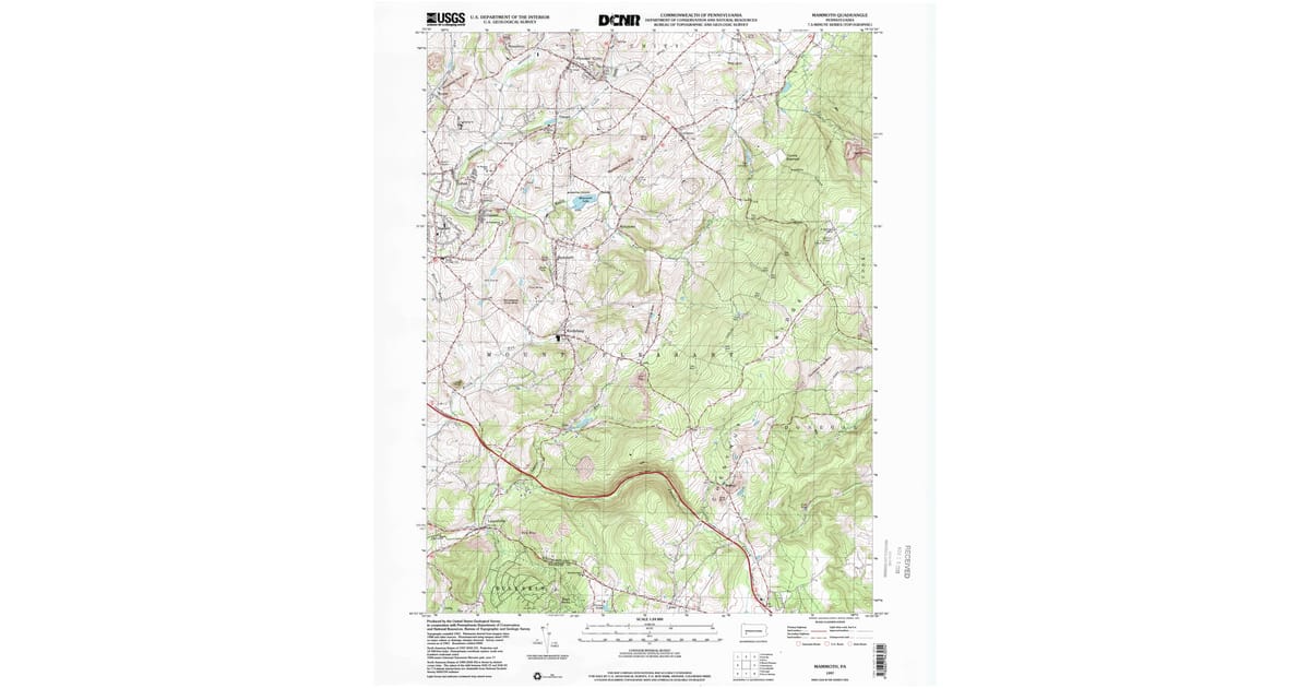 1997 Map of Mammoth, PA — High-Res | Pastmaps