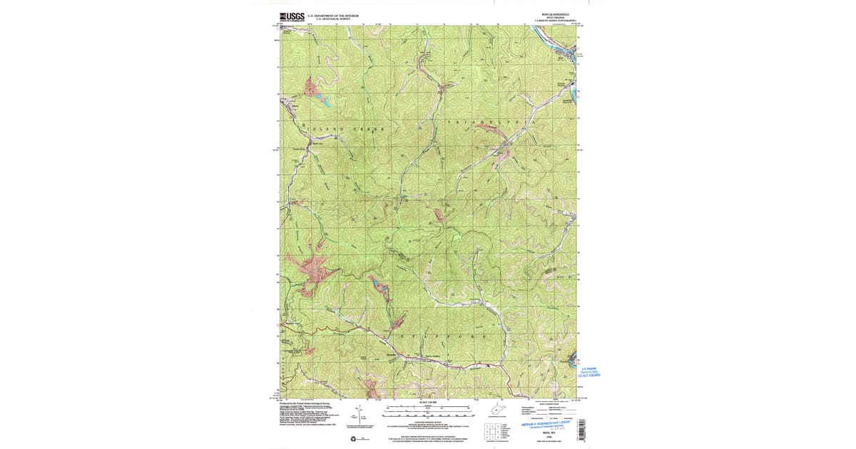 1996 Map of Man, WV — High-Res | Pastmaps