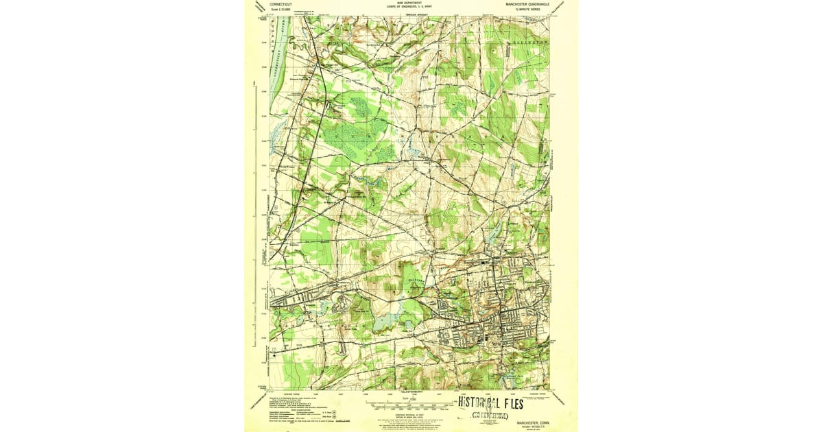 1940s Maps of Vernon, CT | Pastmaps