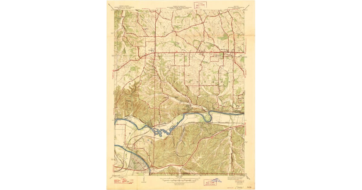1947 Map of Manchester, MO — High-Res | Pastmaps
