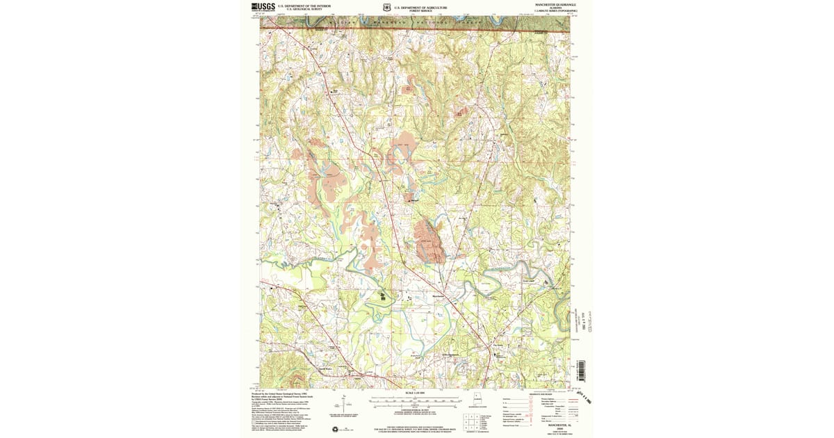 2000 Map of Manchester, Walker County, AL — High-Res | Pastmaps